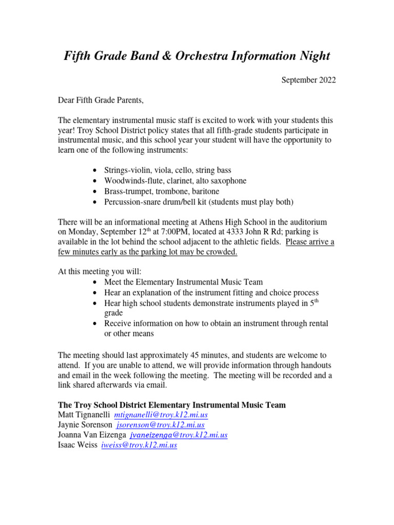 5th Grade IM Parent Info Night 2022 | PDF | Art