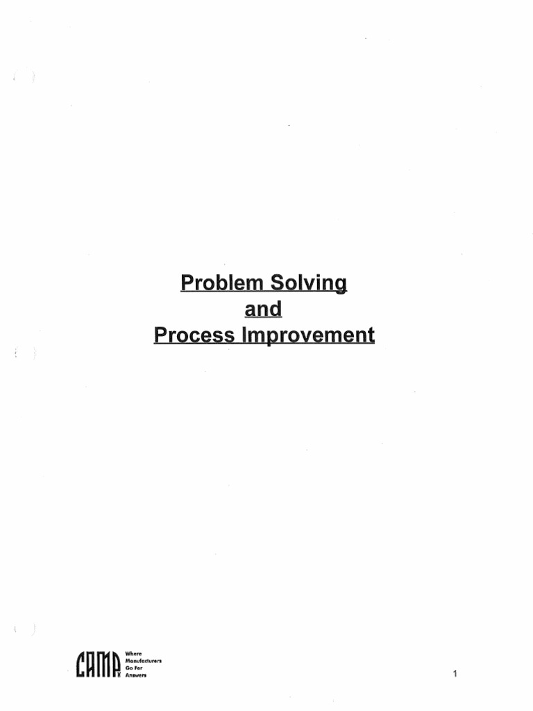 Problem Solving and Process Improvement | PDF