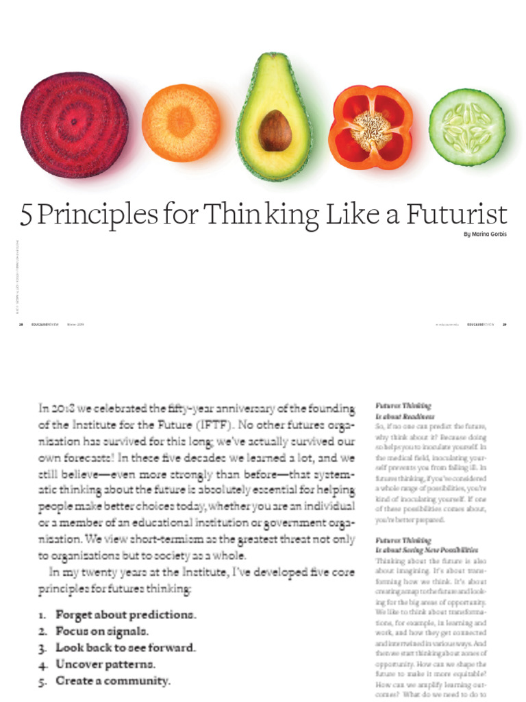 5 Principles of Futurist Thinking | PDF