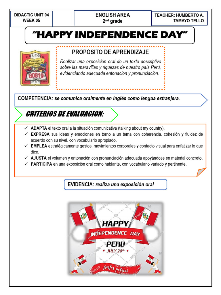 Segundo Ficha de Trabajo 05 UDA 4 - 2024 | PDF | Lingüística | Comunicación humana