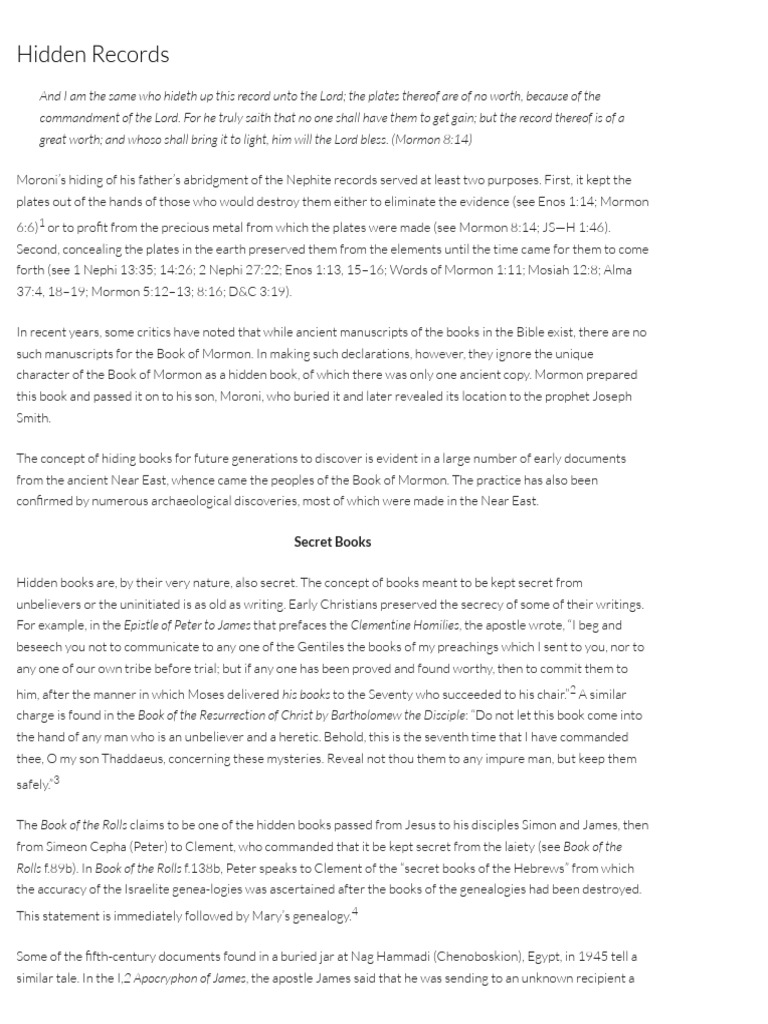 Hidden Records | PDF | Hermes Trismegistus
