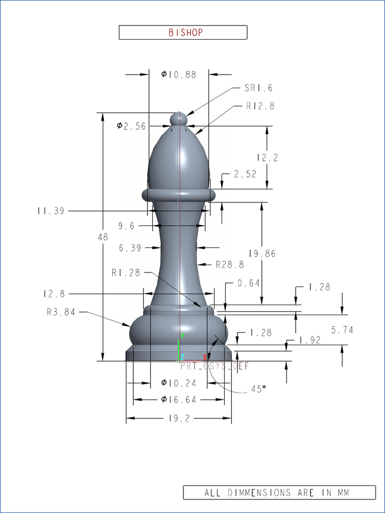 Bishop Dimensions and Measurements Guide | PDF