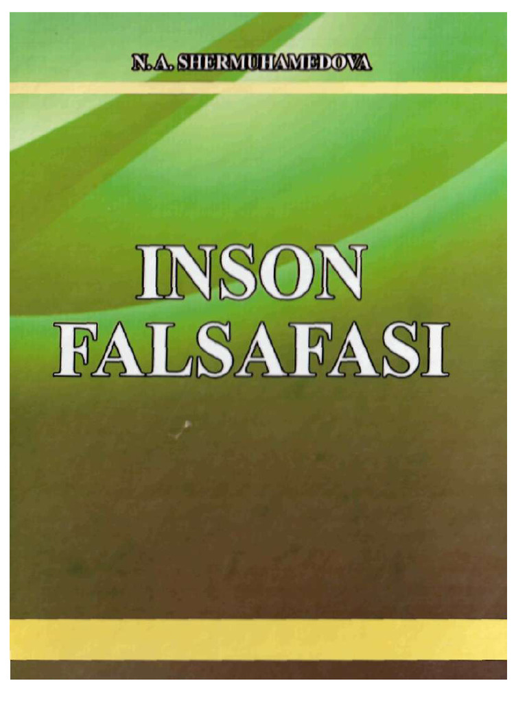 Inson Falsafasi | PDF