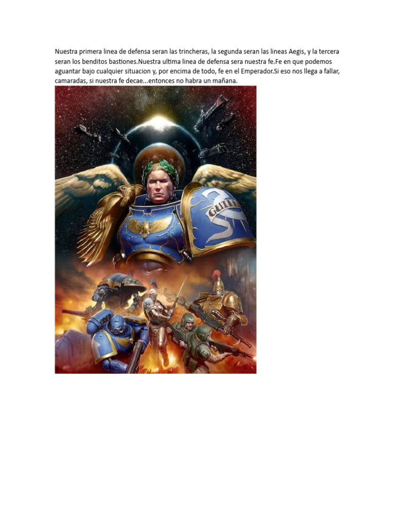 Nuestra Primera Linea de Defensa Seran Las Trincheras | PDF