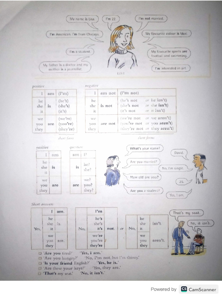 Verb To Be | PDF