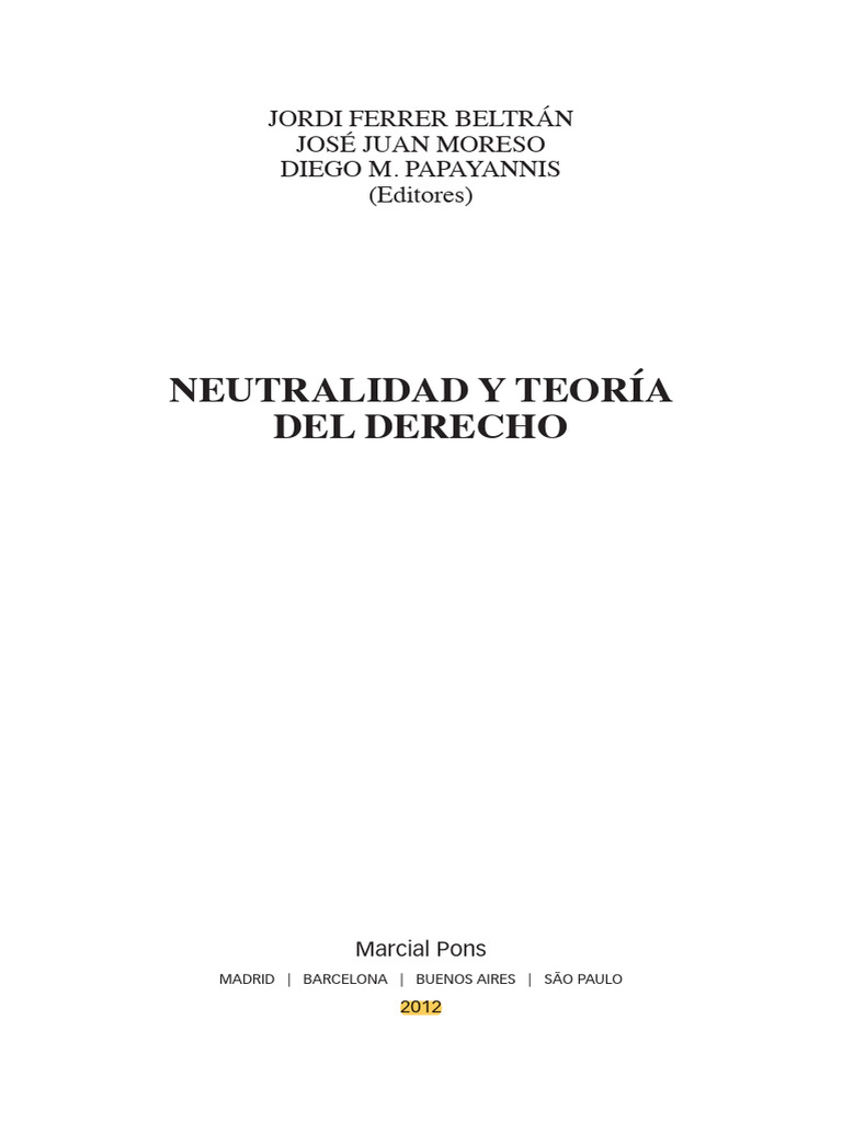 Neutrality and Theory of Law | PDF | Teoría | Verdad