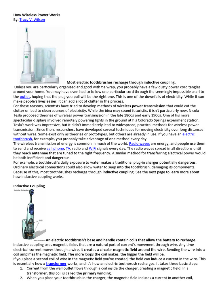 How Wireless Power Works | PDF | Inductor | Resonance