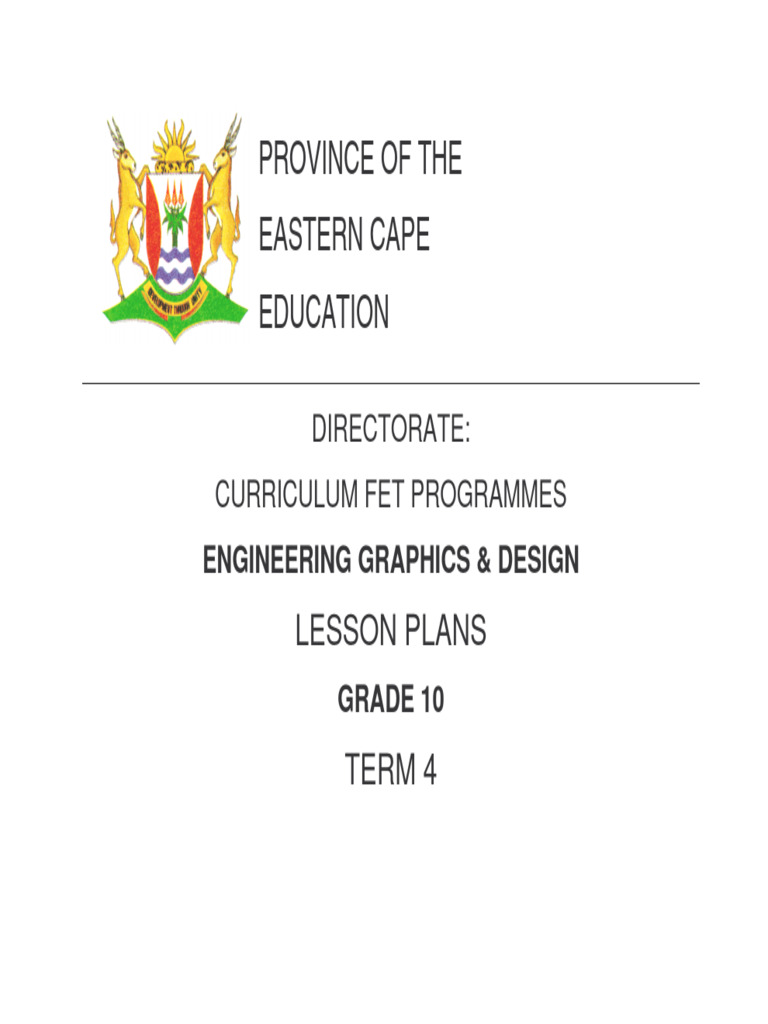 Term 4 LP Egd GR 10 | PDF | Computer Aided Design | Lesson Plan