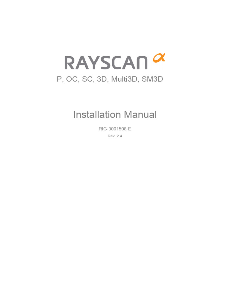 RAYSCAN Installation Manual Rev 2-4-041918 | PDF | X Ray | Ct Scan