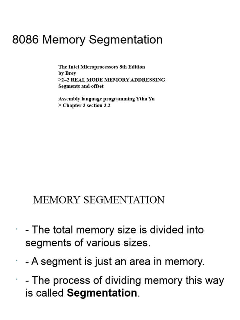 5.8086 Memory Segmentation | PDF | Pointer (Computer Programming ...