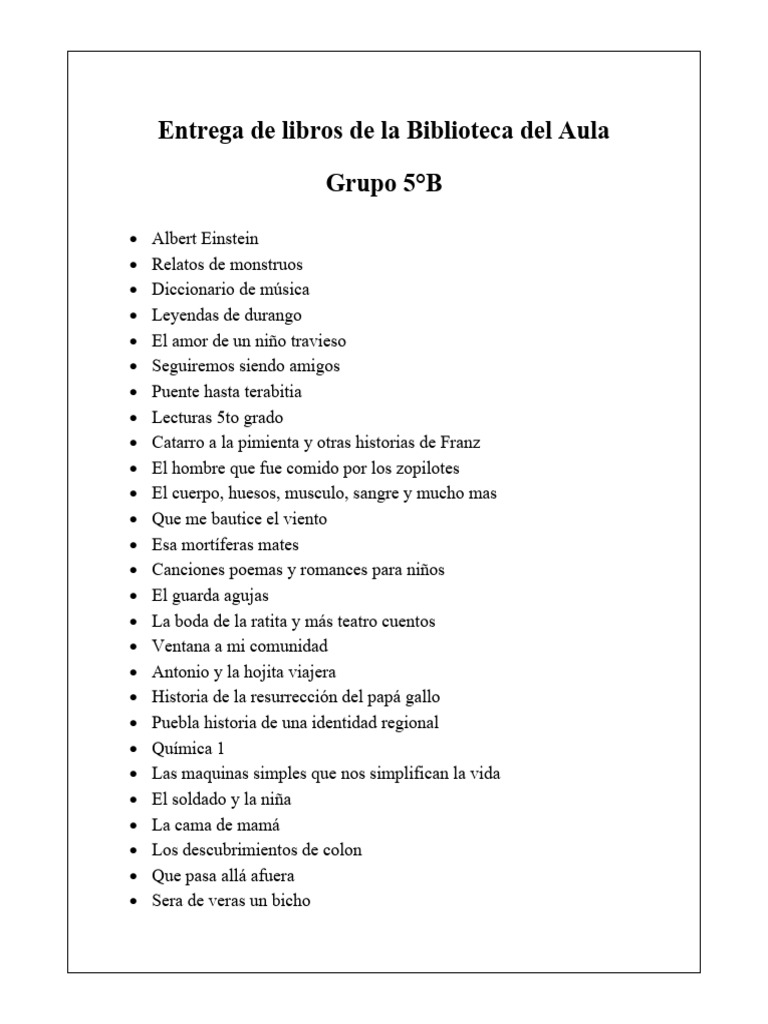 Entrega de Libros por Grupos Escolares | PDF | Libros para adolescentes