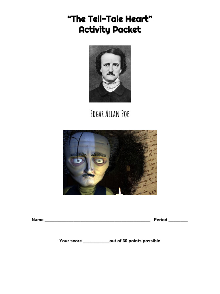 The Tell Tale Heart Activity Packet | PDF | Edgar Allan Poe