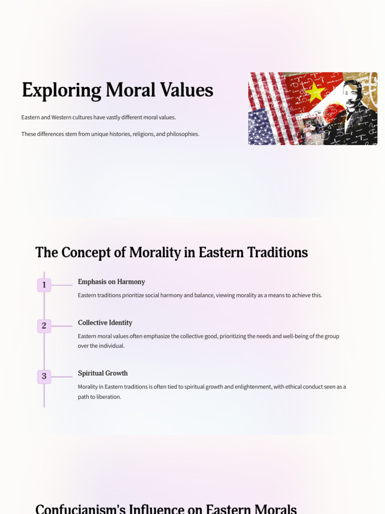 Eastern and Western Moral Values | PDF | Morality | Virtue