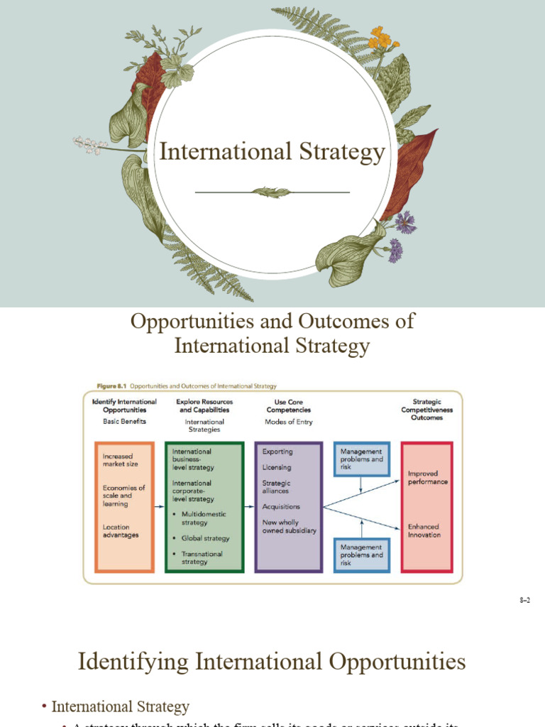 International Strategy Pdf Strategic Management Market Economics