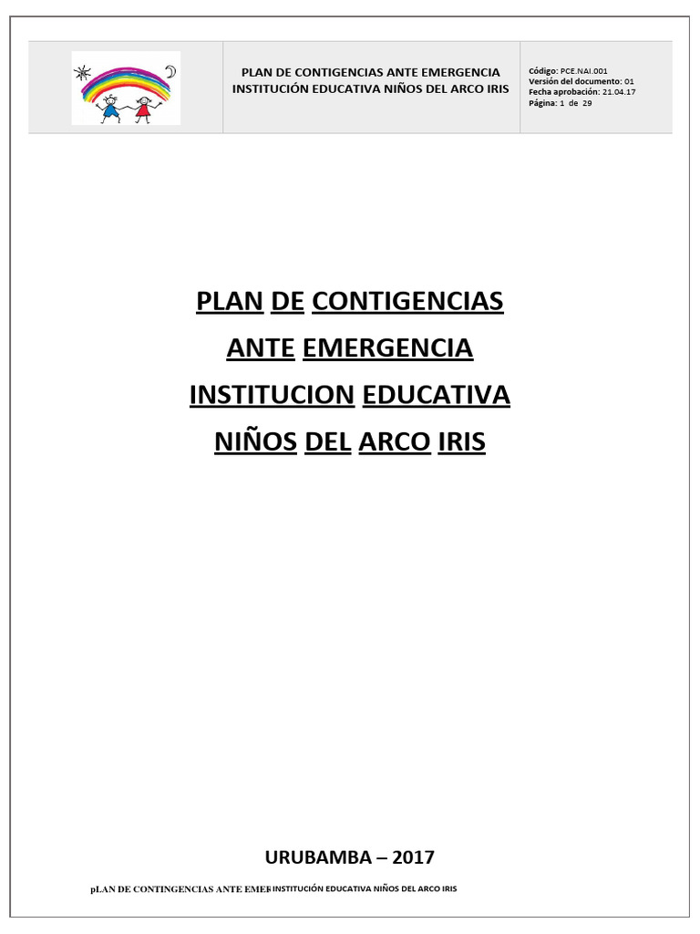 Plan de Contigencias Arco Iris | PDF | Quemar