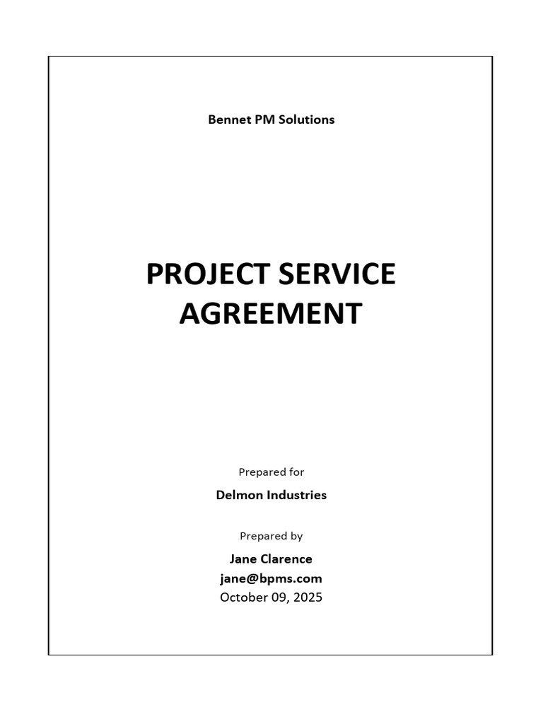 Project Services Agreement Template | PDF