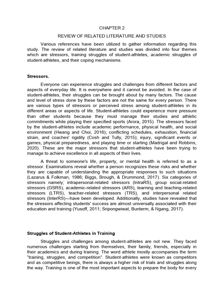 CHAPTER 2 RRL | PDF | Stress (Biology) | Stress Management