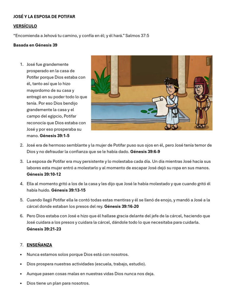 José y La Esposa de Potifar - 080025 | PDF