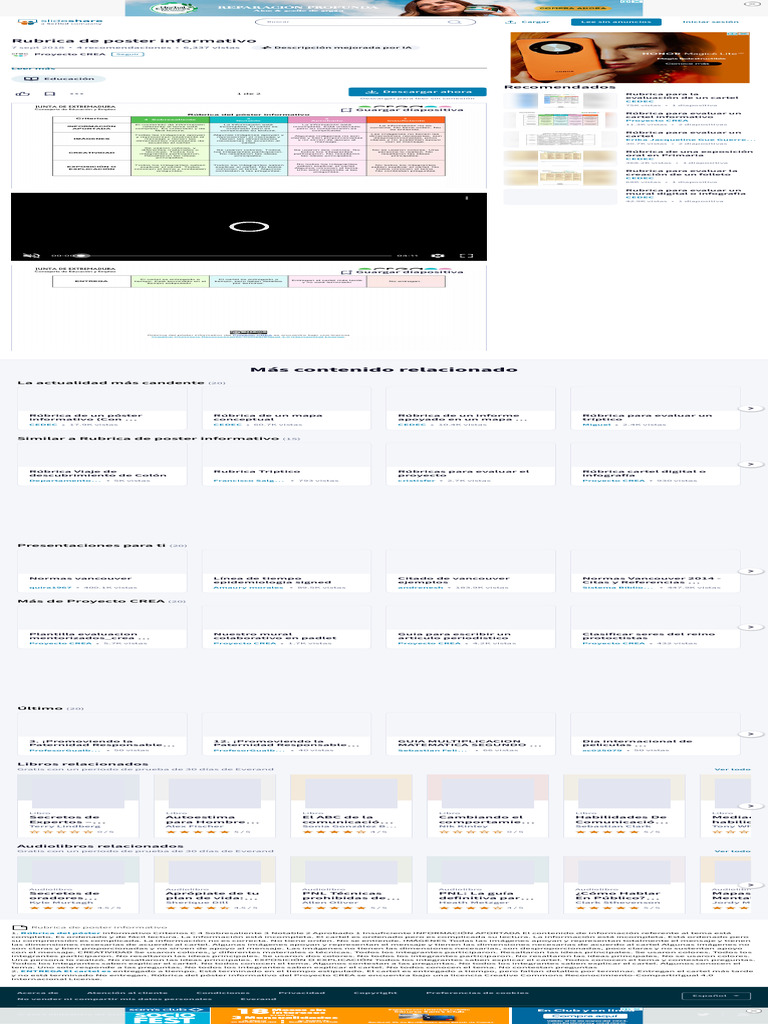 Rubrica de Poster Informativo | PDF | Diseño de comunicacion