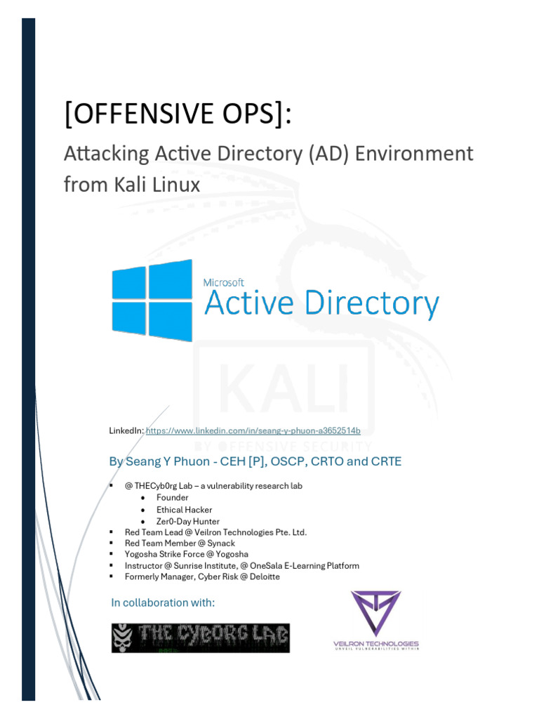 Attacking Active Directory (AD) From Kali Linux | PDF | Active Directory | Computer Security