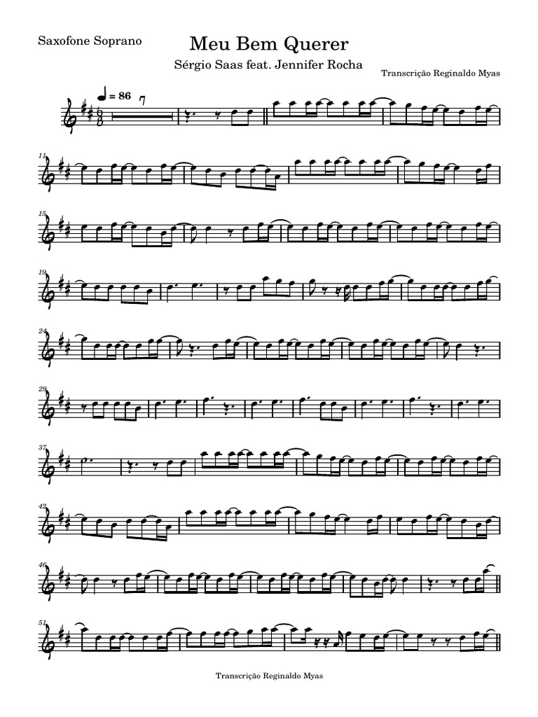 Meu Bem Querer - Sergio Saas-Saxofone - Soprano | PDF