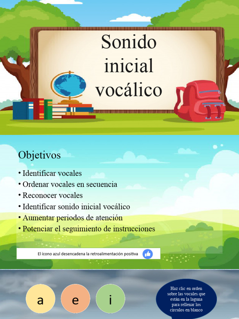 Identificación de Sonidos Iniciales Vocales | PDF
