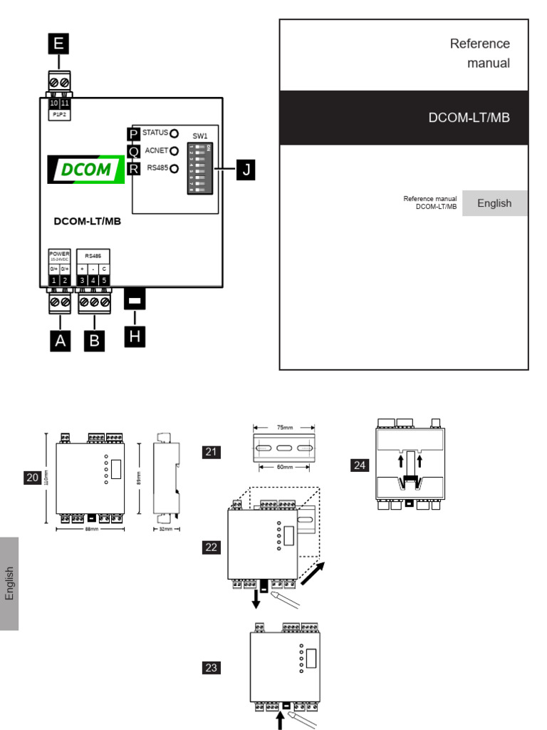 DCOM-LT-MB Reference Manual - English | PDF | Electrical Engineering | Manufactured Goods