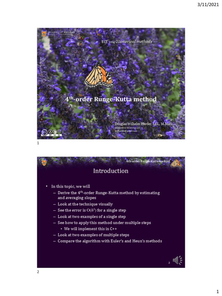 4th-Order Runge-Kutta Method | PDF | Theoretical Computer Science | Analysis