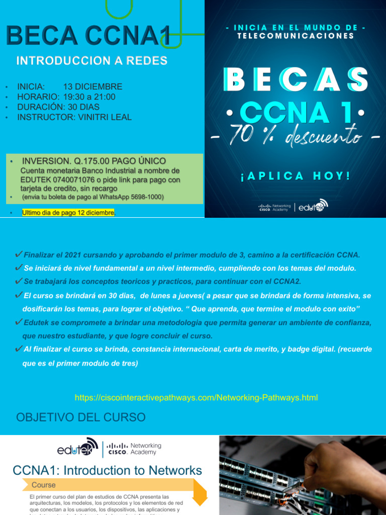 Curso CCNA1: Introducción a Redes | PDF | Estándares de internet ...