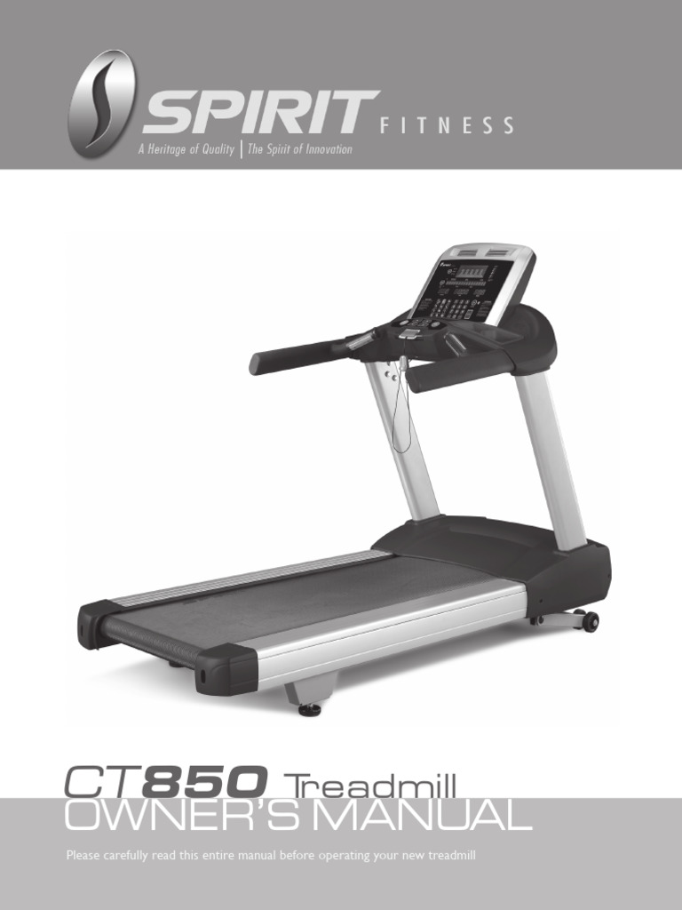 Spiritfitness Baltic Treadmills CT850 Owners Manual | PDF | Ac Power Plugs And Sockets ...