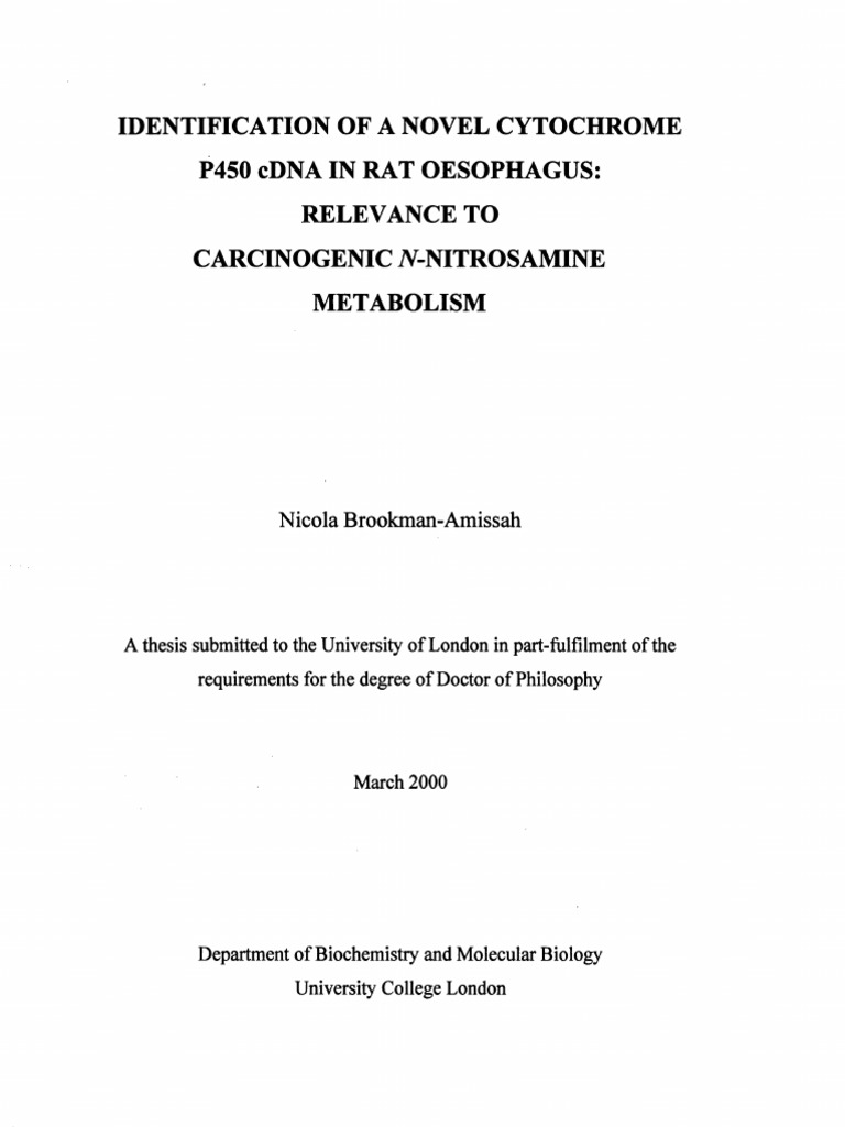 2 - Carginogenic N-Nitrosamine Metabolism | PDF | Epithelium ...