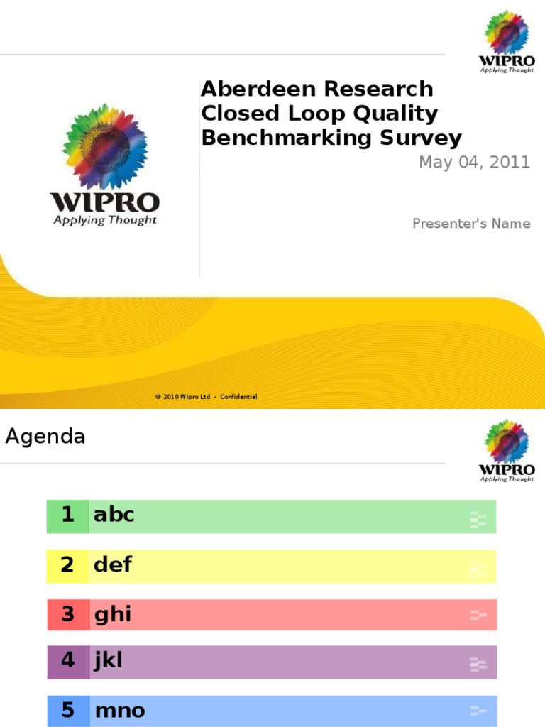 Aberdeen Research Closed Loop Quality Survey | PDF