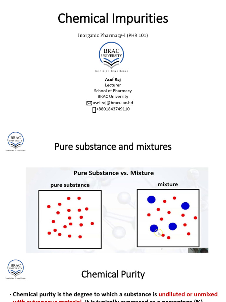 Chemical Impurity | PDF | Absorption Spectroscopy | Chemical Substances