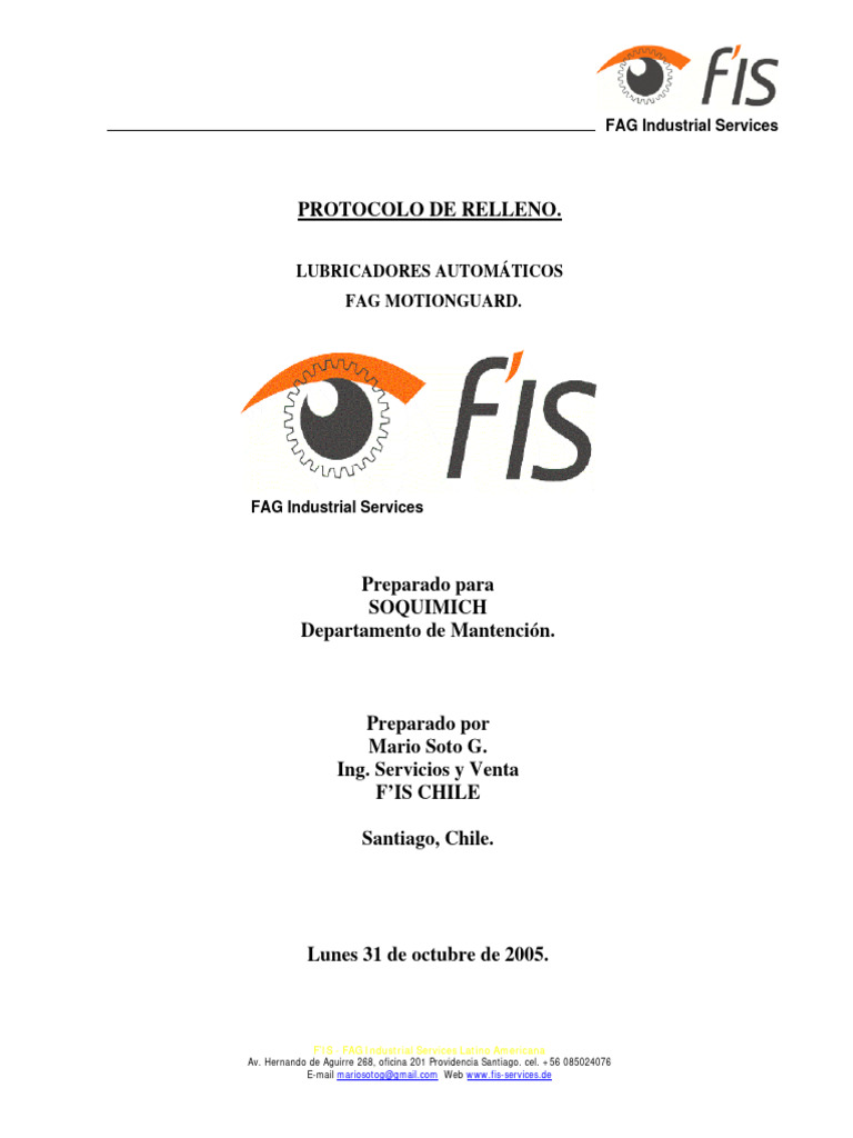 Protocolo de relleno FAG | PDF