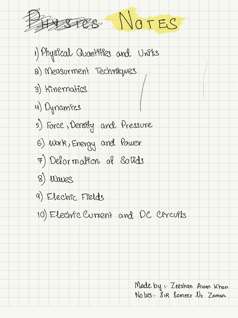 One Page Revision Guide As Level Physics | PDF