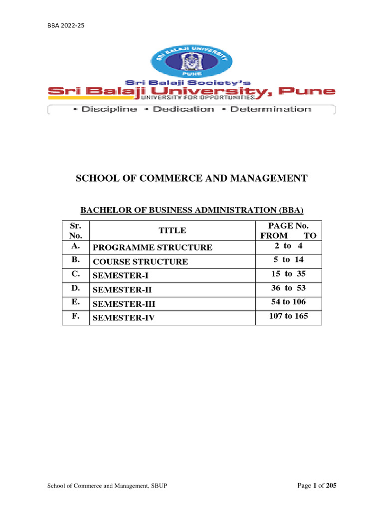 16-03-2024 - 3 Year BBA Compiled Programme Syllabus Updated | PDF ...