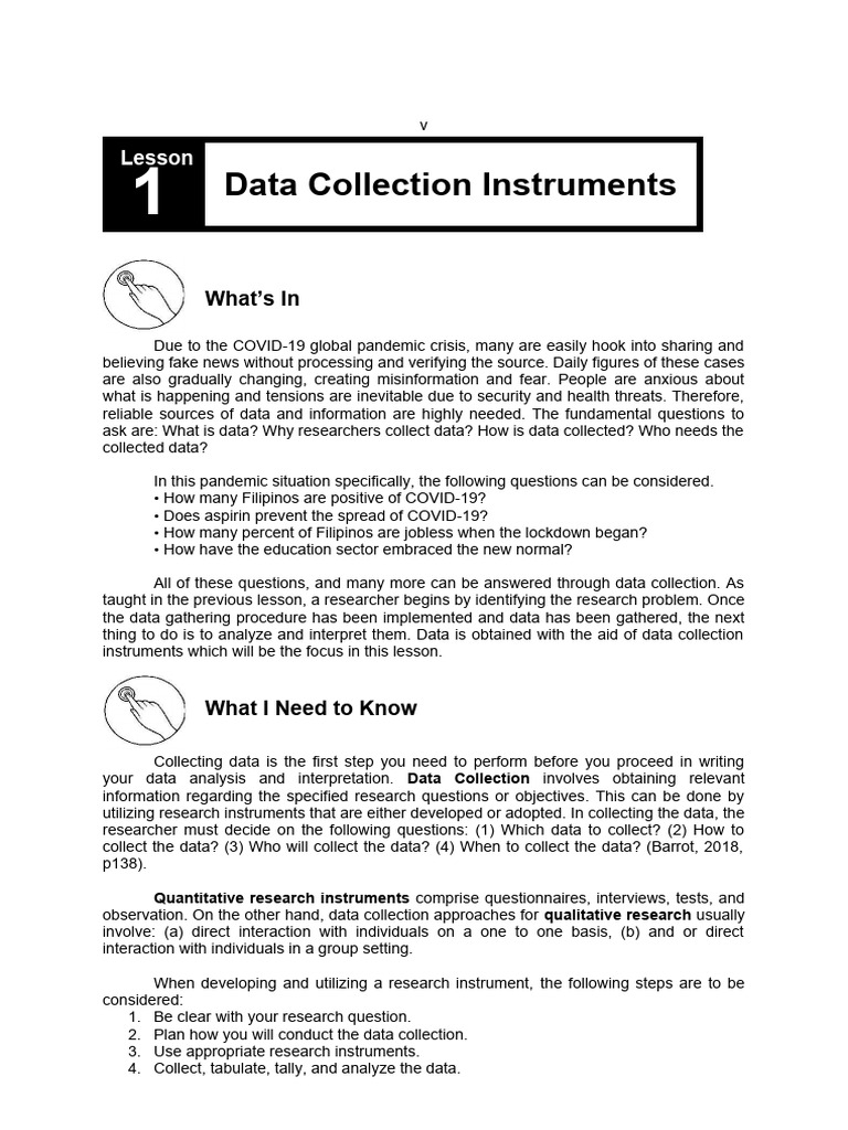 PracResearch2 - Grade 12 - Q4 - Mod5 - Data Collection, Presentation, and Analysis - Version3 ...