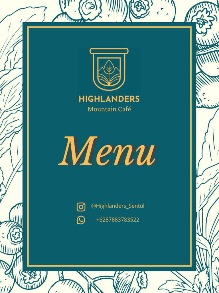 Menu - Highlanders Cafe | PDF