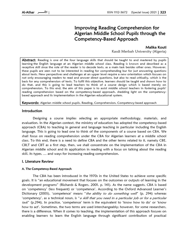 33 Improving Reading Comprehension | PDF | Reading Comprehension | Learning