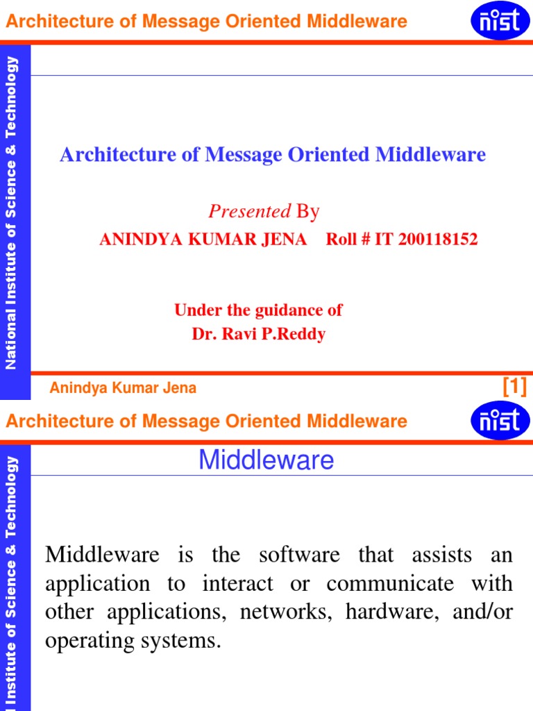 Architecture of Message Oriented Middle Ware | PDF | Distributed Computing Architecture ...