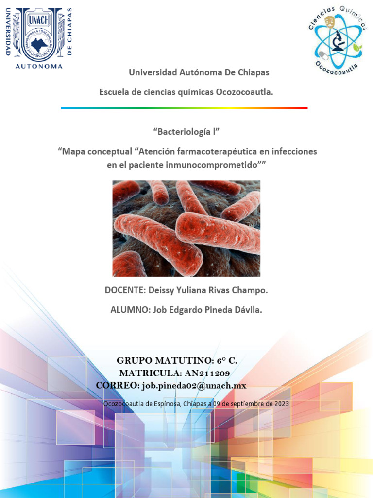 Mapa conceptual “Atención farmacoterapéutica en infecciones en el ...