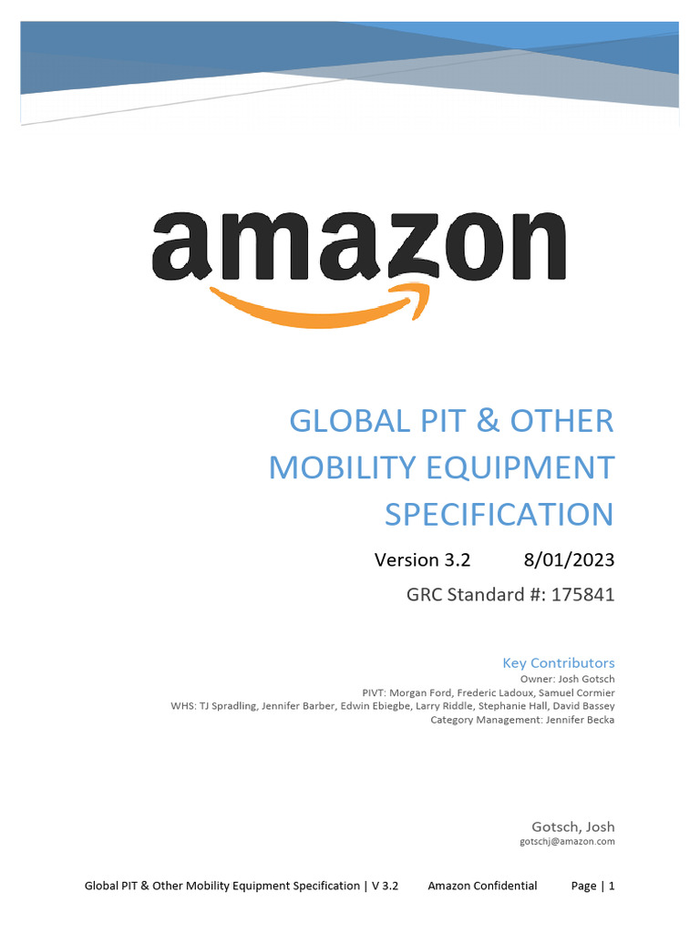 Global PIT & Other Mobility Equipment Specification v3.2 | PDF ...