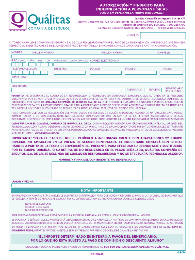 Formato Pago Ventanilla | PDF