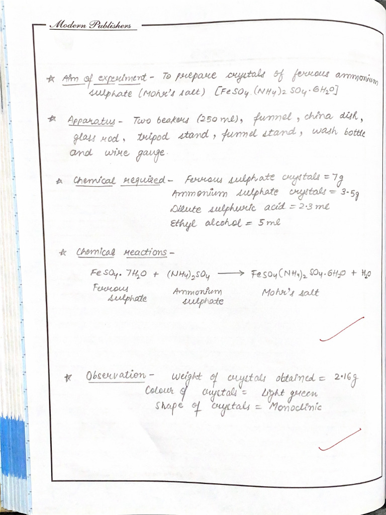 Chem Practical 1 | PDF