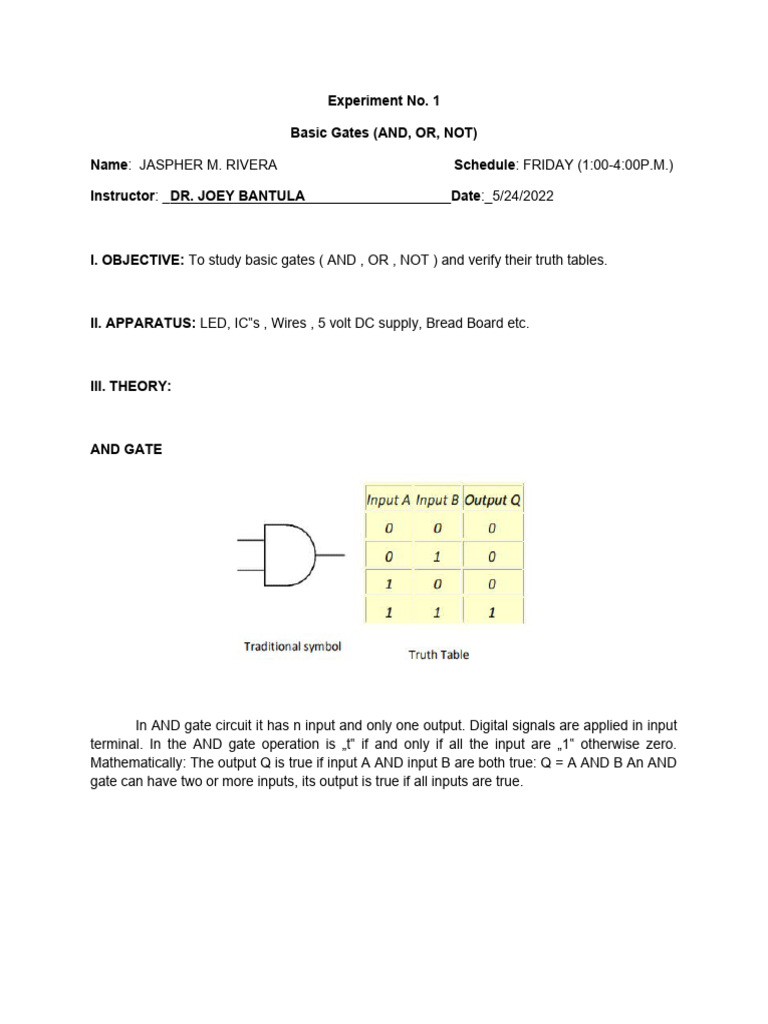 Digital-Lab-Experiments 1-5 | PDF | Logic Gate | Electronic Circuits