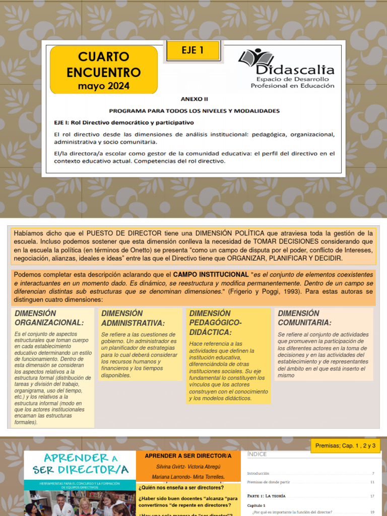 4to Encuentro EJE 1. | PDF | Enseñando | Aprendizaje