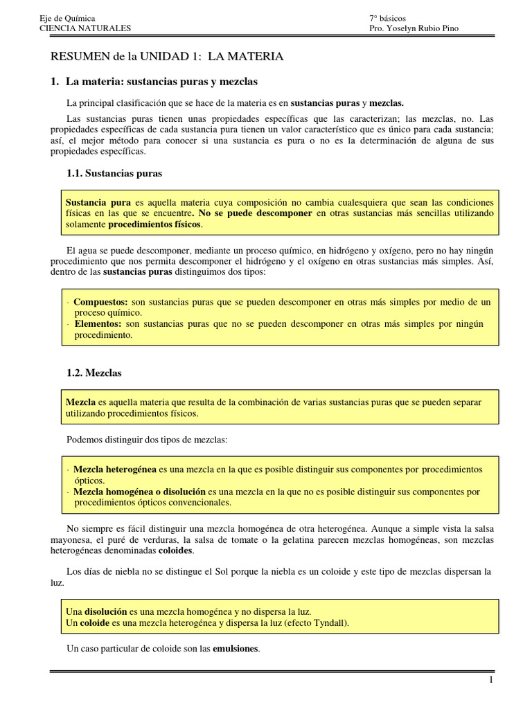 EVAUACION 4-unidad 1 CIENCIAS NATURALES | PDF | Mezcla | Sustancias químicas