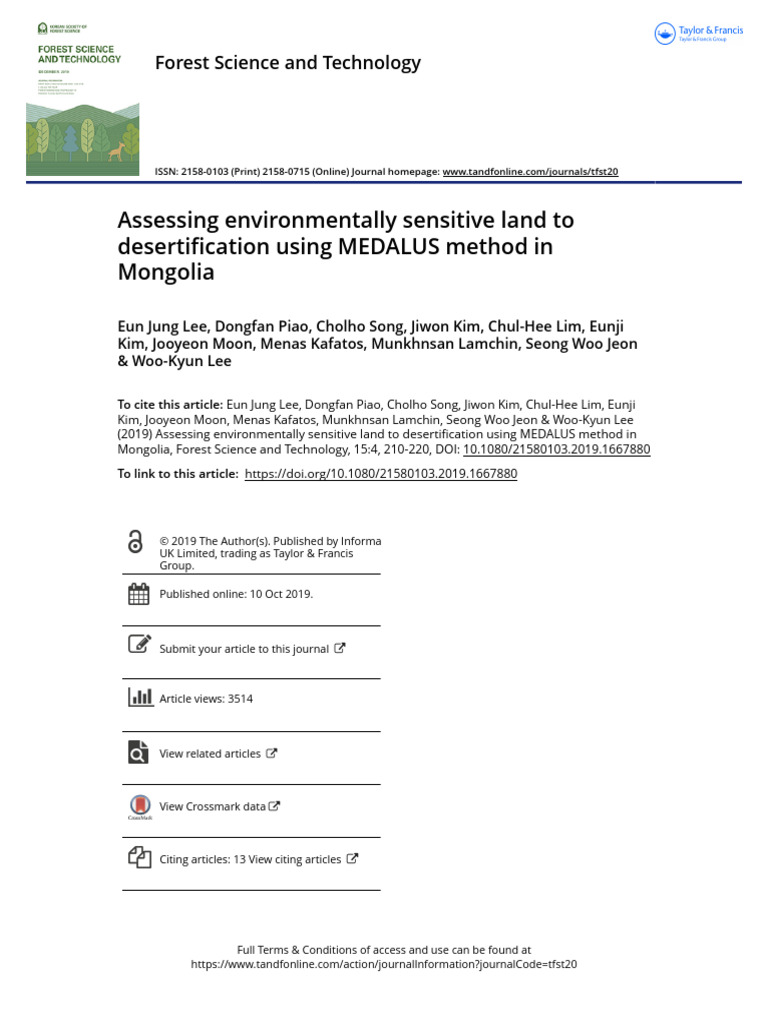 Assessing Environmentally Sensitive Land To Desertification Using ...