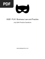 SQE1 FLK1 Sample Questions Guide | PDF | Misrepresentation | Damages