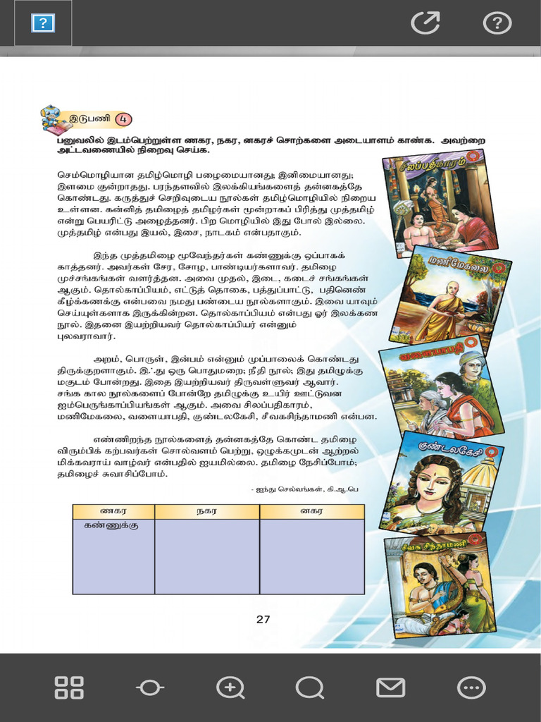 Bahasa Tamil Tingkatan 1 2 | PDF